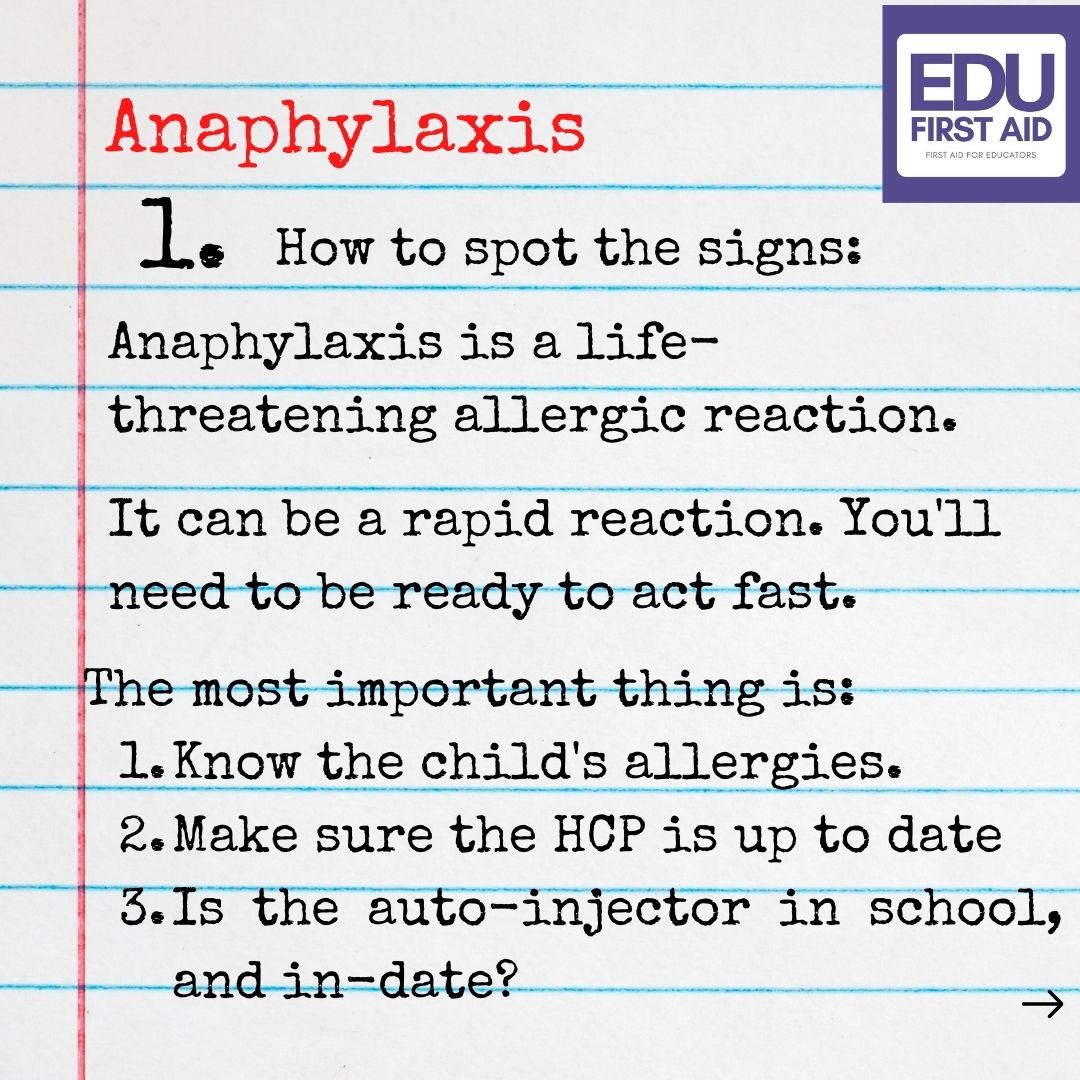 Anaphylaxis | EDU First Aid