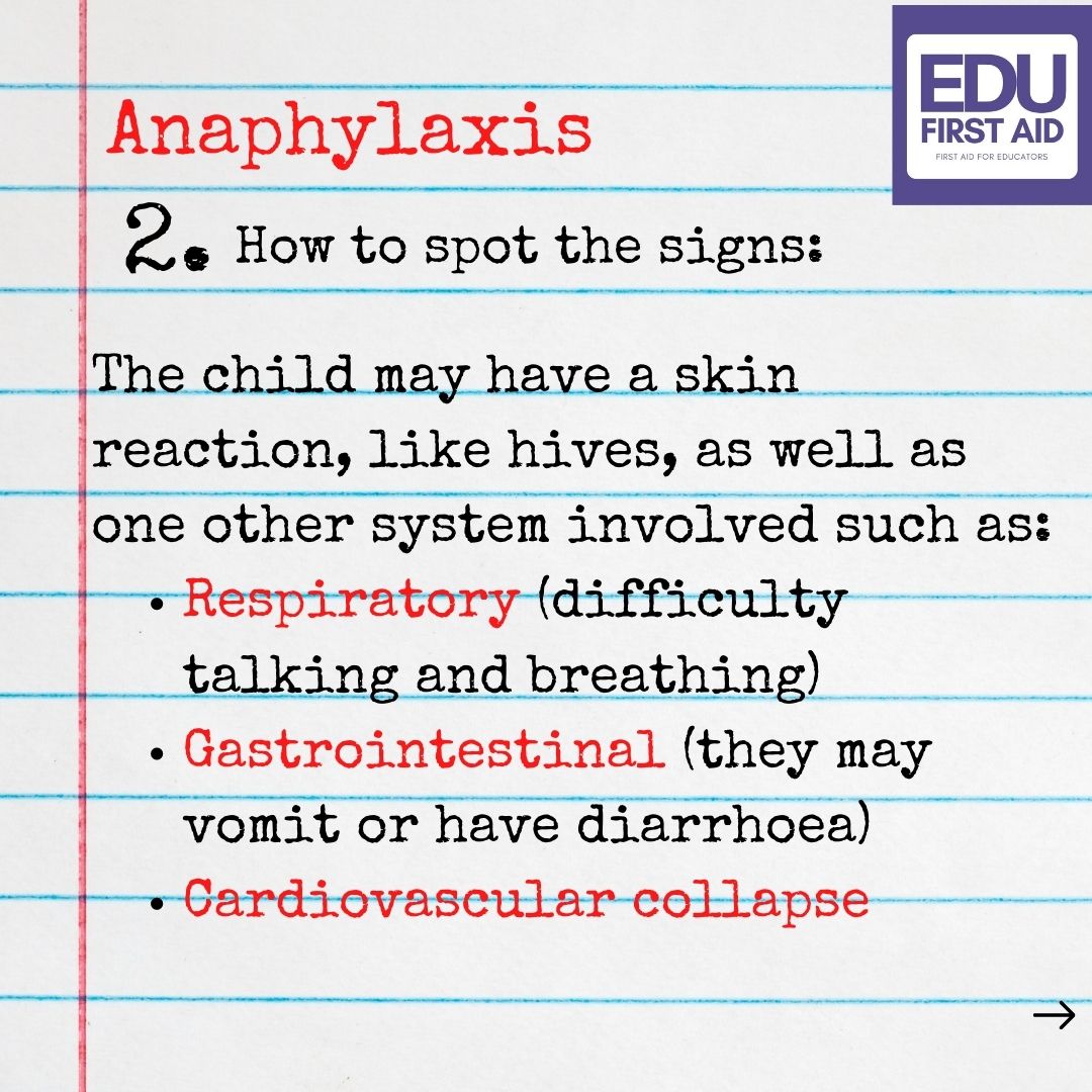 Anaphylaxis | EDU First Aid